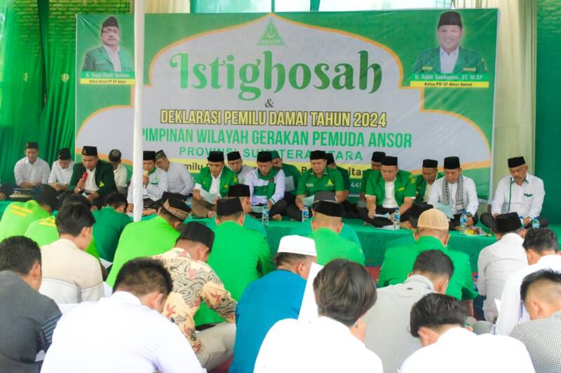 Istighosa dan Deklarasi Pemilu Damai Tahun 2024 PW GP Ansor Sumut ...