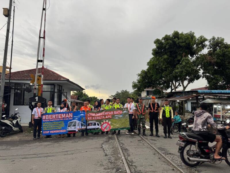 KAI Bandara Lakukan Sosialisasi Keselamatan Kereta Api Medan-Binjai ...